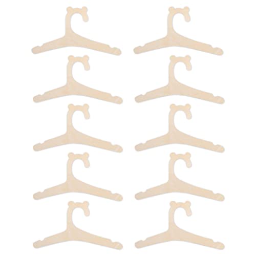 Littryee Toddler Hangers, Wooden Baby Hangers, Baby Clothes Hangers Creative Bear Cardboard Hangers, Ultra Slim Children Wooden Hangers for Baby Clothes