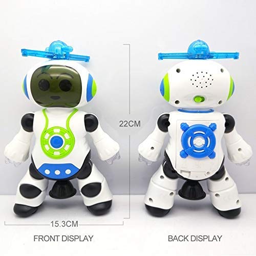 SIDD Dancing Robot with Music, Robot for Kids with 3D Flashing Lights, 360 Degree Rotation Toy Robot for Kids -Plastic,Multi Color,Pack of 1