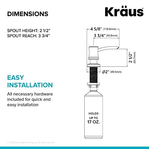 KRAUS Kitchen Soap and Lotion Dispenser in Spot Free Antique Champagne Bronze, KSD-54SFACB