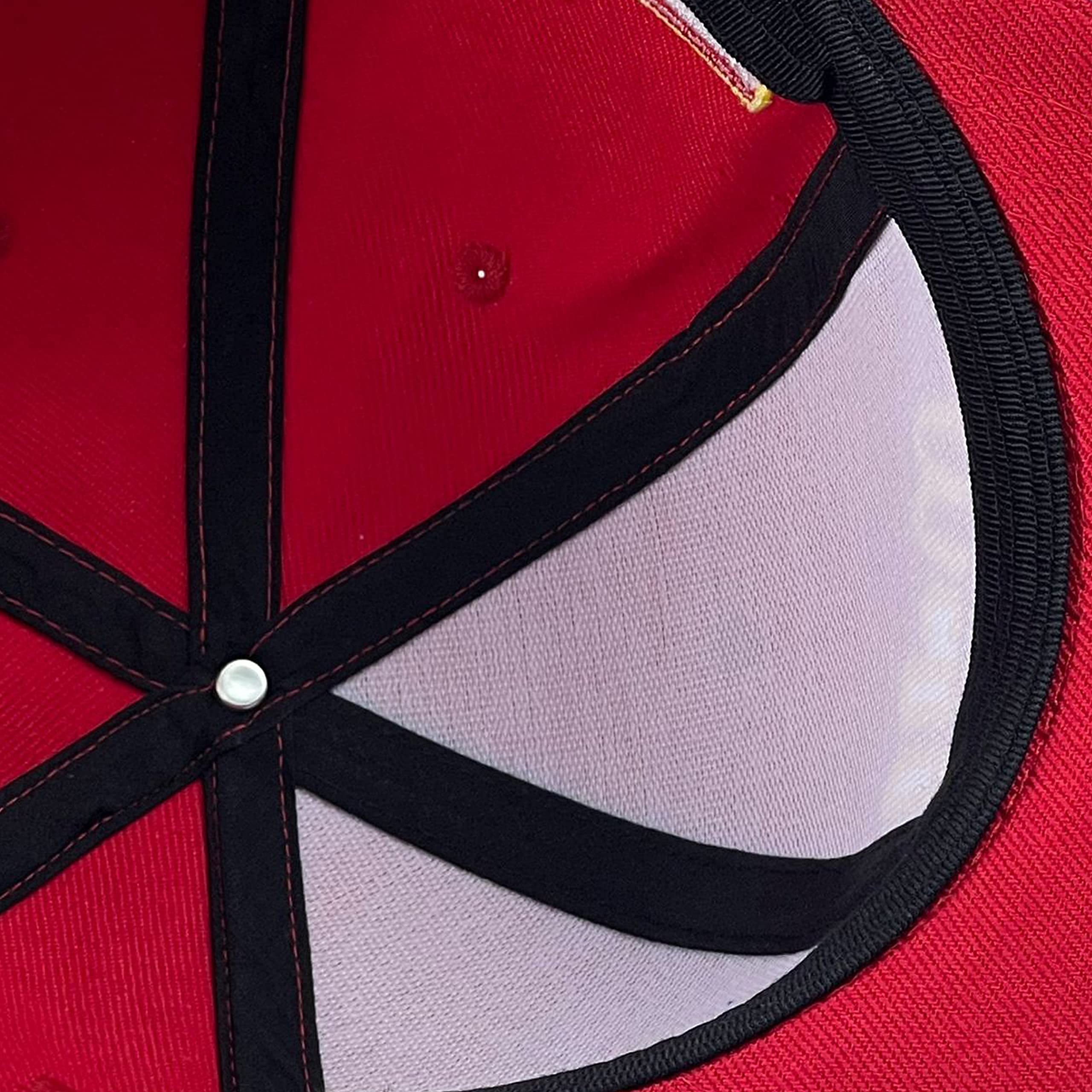 giftwell All American Snapback Hat Embroidered 8 Bryant Adjustable Dad Baseball Cap, Red, 7-7 58