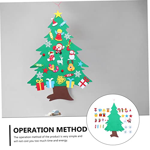 OFFSCH 1 Set Felt Christmas Tree Play Set Christmas Decor Table Top Decor Felt Tree Ornaments Felt Christmas Tree for Toddlers 3D Felt Christmas Tree Xmas Ornament Felt Christmas Tree Set