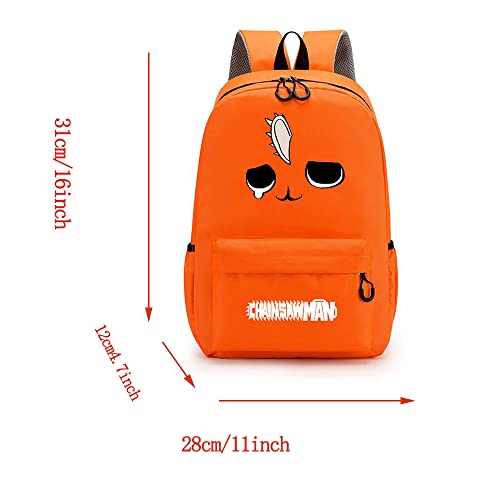 SLDYLQ Anime Chainsaw Man Pochita Boys Girls Backpack, Cosplay Shoulder Bag Laptop Bag Student Backpack Travel Bag Cosmetic Bag (1)
