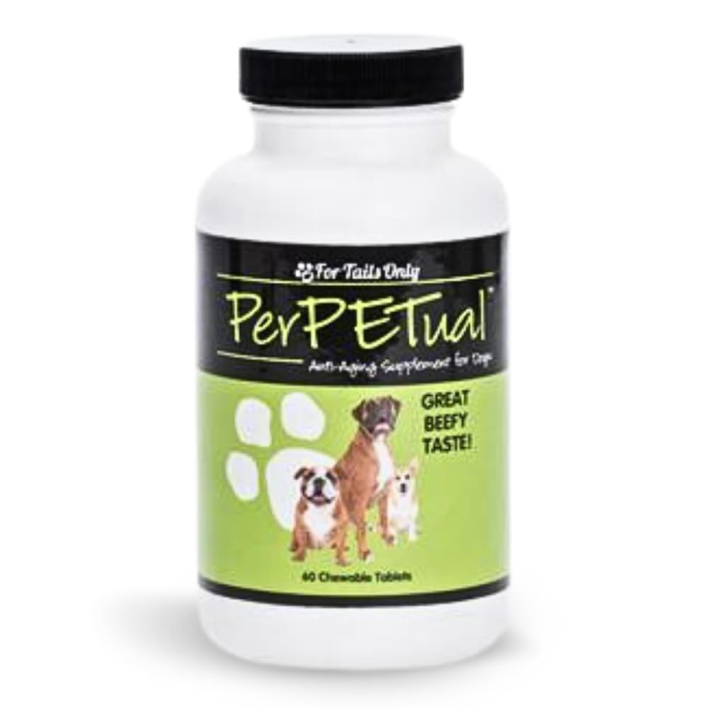 Youngevity Perpetual™ - Maximum Strength Anti-Aging Dog Bone & Joint Support - with Glucosamine, Choline, MSM, Milk Thistle, Calcium, Turmeric & More - 60 Chewable Tablets
