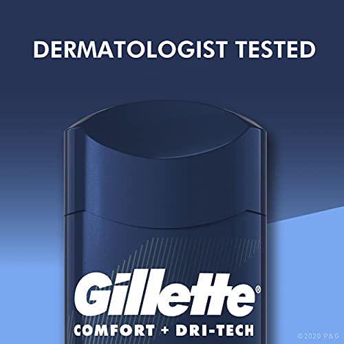 Gillette Antiperspirant Deodorant for Men, Invisible Solid, Clean Rush, 72 Hr. Sweat Protection, 3.4 oz