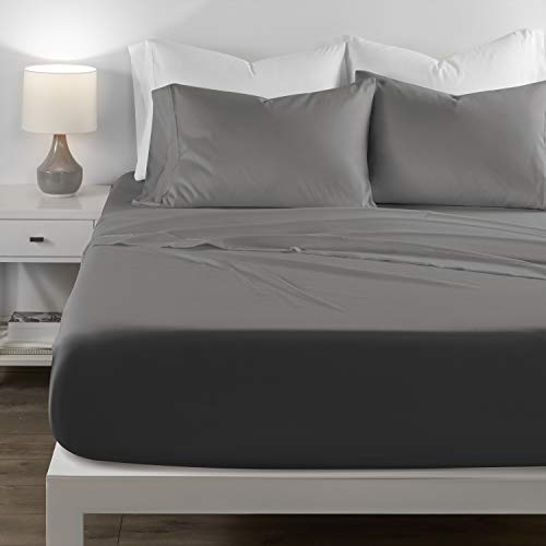 Sleep Restoration Luxury Bed Sheets with All-Natural Pure Aloe Vera Treatment - Eco-Friendly, 4-Piece Sheet Set Infused with Soothing and Moisturizing Aloe Vera - Full – Gray