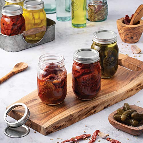 Paksh Novelty 16 Oz Mason Jars with Lids, 5-Pack - Glass Food Storage & Canning