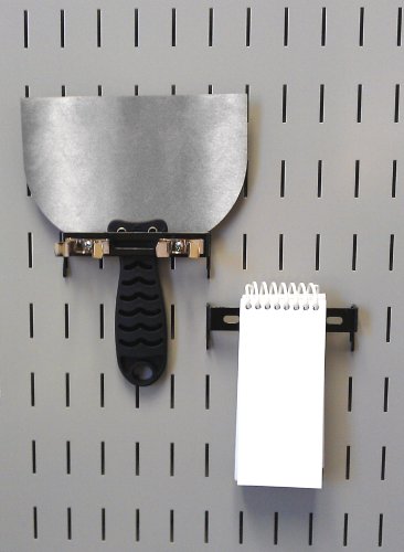 Wall Control Pegboard 1in x 4in C-Bracket Slotted Metal Pegboard Hook for Wall Control Pegboard and Slotted Tool Board β Black