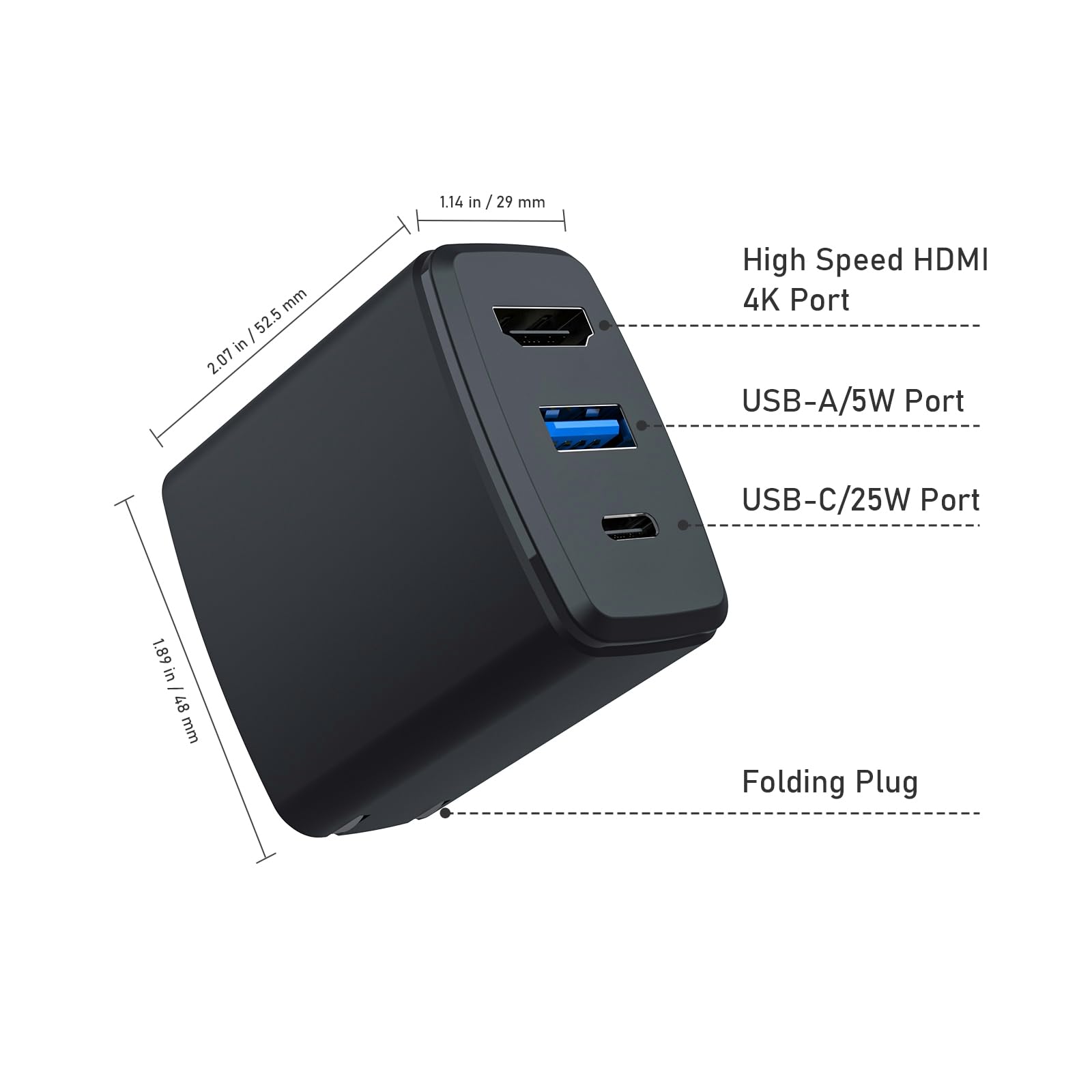 MANMUVIMO Switch Dock Charger HDMI Adapter for Nintendo Switch/OLED, Switch Docking Station Replacement for Original Dock Set, Portable 30W High-Speed with USB 3.0 Port, USB-C to USB-C Cable(Black)