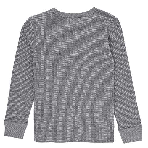 Fruit of the Loom boys Premium 2-pack Thermal Waffle Crew Base Layer Top, Black/Heather Greystone, 10 12 US