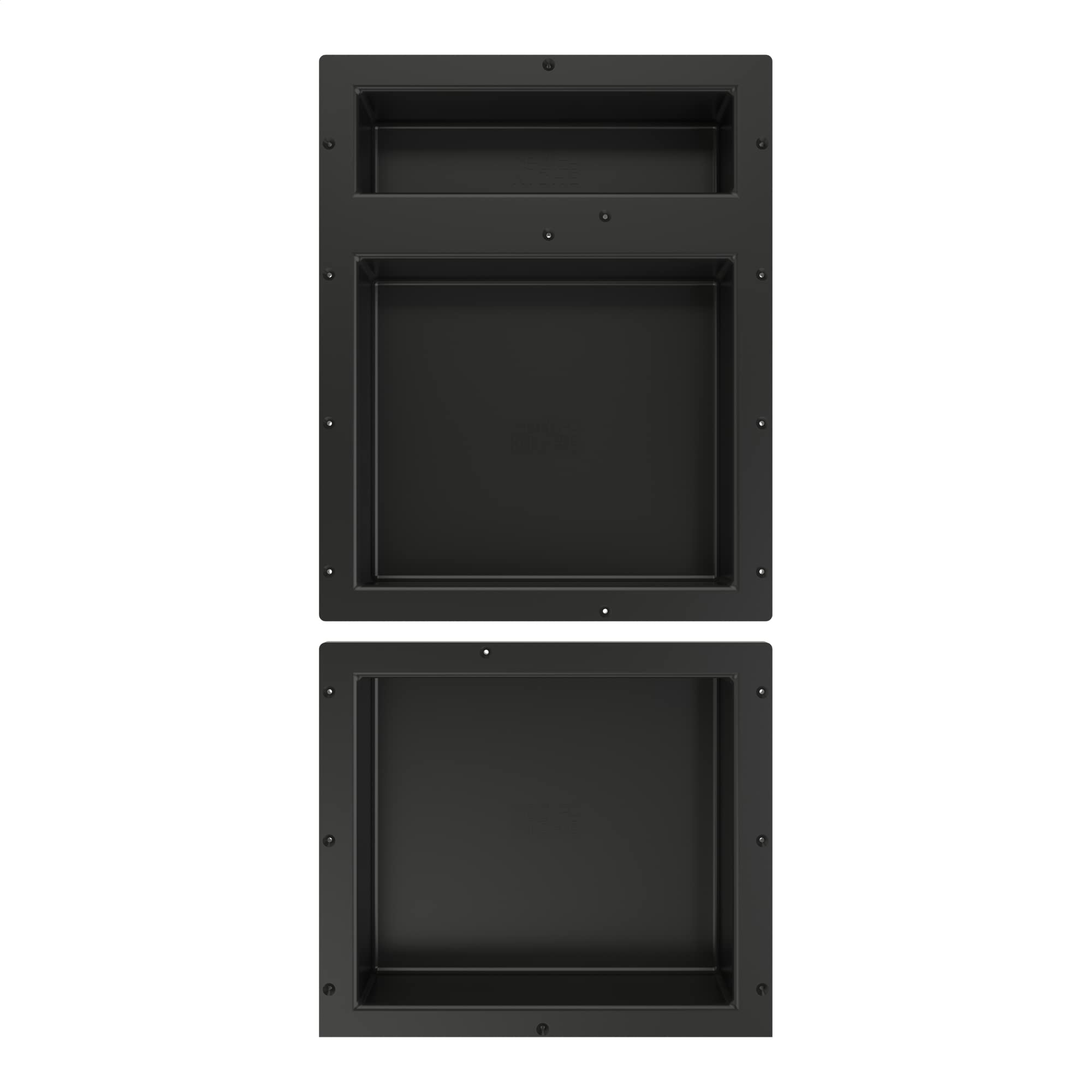 Redi Niche Triple Niche Recessed Shower Shelf- Black, Three Inner Shelves, 16-Inch Width x 34-Inch Height x 4-Inch Depth