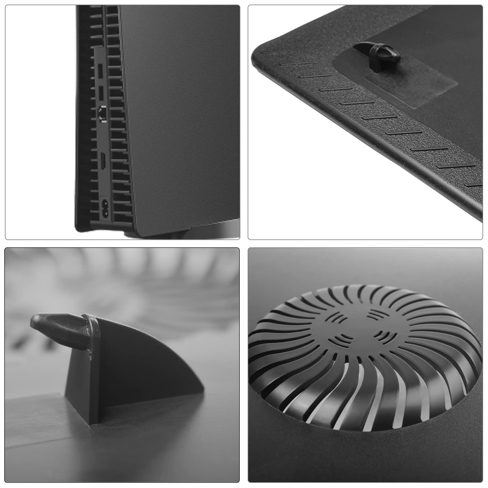 Joso Faceplate Cover with Cooling Vent for Playstation 5 Disc Edition, Hard Anti-Scratch Dustproof Case, Premium ABS Replacement Side Shell for PS5 Disc Edition, for PS5 Accessories, Easy Installation