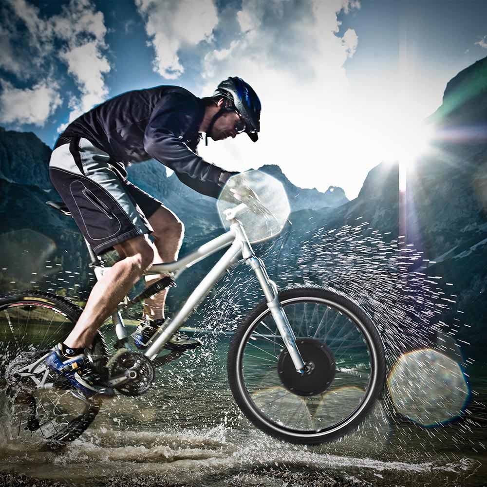 Front Wheel 26"x1.75" 48 Volt 1000 Watts Electric Bike Hub Motor Brushless Gearless Engine Kit Dual Mode Controller US Delivery(Front Wheel)
