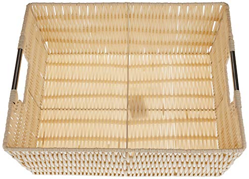 Whitmor Rattique Shelf Tote, 13"D x 15"W x 5"H, Latte