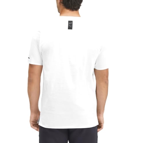 PUMA Mens Porsche Design Graphic Crew Neck Athletic Tops Casual Comfort Technology - White - Size S