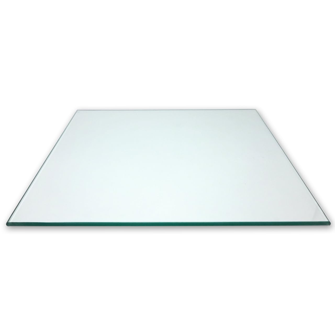 STORE FIXTURES DIRECT Square Tempered Glass Panels for Glass Cube or Shelving Displays, Clear Transparent Glass, 12" W x 12" L x 3/16" Thick, 2 Pack