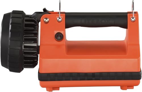 Streamlight 45857 E-Spot LiteBox 1500-Lumen 110000 Candela Rechargeable Spot Beam Lantern with Power Failure System, AC/DC Charging, Heavy Duty Shoulder Strap and Mounting Rack, Orange