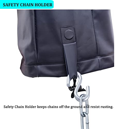 Softclub Electric Jack Cover, Waterproof PVC, Electric Tongue Jack Cover for Travel Trailer, Camper, Chain Holder, Plug Protector, Jack Protective Head Cover Universal Size (10’’L x 5’’W x 14’’H)