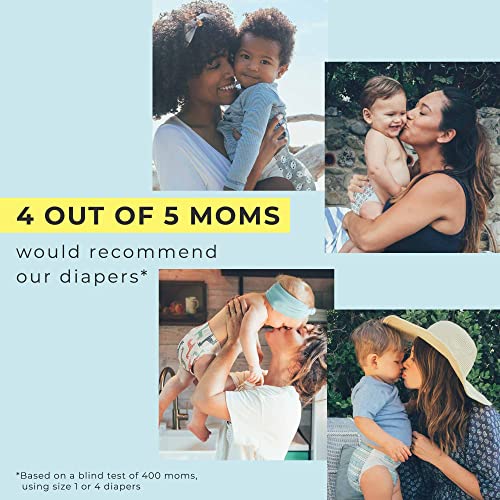 The Honest Company Diaper Cake | Clean Conscious Diapers, Baby Personal Care, Plant-Based Wipes | Pattern Play | Regular, Size 1 (8-14 lbs), 35 Count