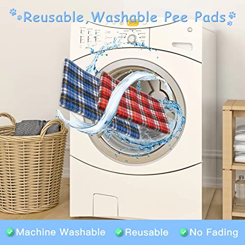 QUEARN Washable Pee Pads for Small Animal,Waterproof Reusable Puppy Potty Training Pads, Anti Slip Whelping Pads Super Absorbent Cage Liners for Ferrets, Hamsters, Rabbits & All Small Animals (SM)