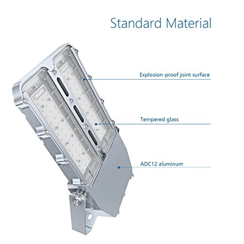 Sokply LED Explosion Proof Floodlight with Mount Bracket UL844 Certified 250W 32500LM (1250W HPS Eqv.), Class I Division II Hazardous Locations Industry Luminaires 0-10V Dimmable IP66, STA1 Series
