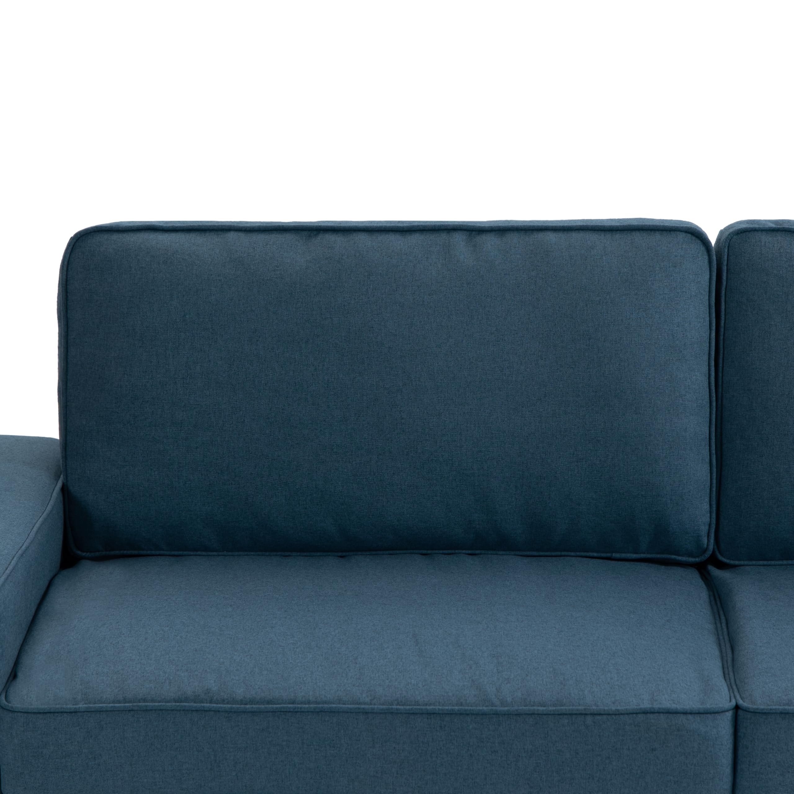 UIXE 80" Loveseat Sofa, Modern Love Seat Living Room 3-Seater Couches with Linen Fabric Cushion, Mid Century Upholstered Wide Track Armrest Couch Comfy Solid Wood Furniture for Bedroom, Blue
