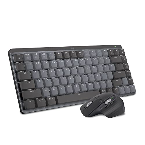 Logitech MX Mechanical Mini Clicky Keyboard (Graphite) Bundle with 3.0 USB Hub (2 Items)