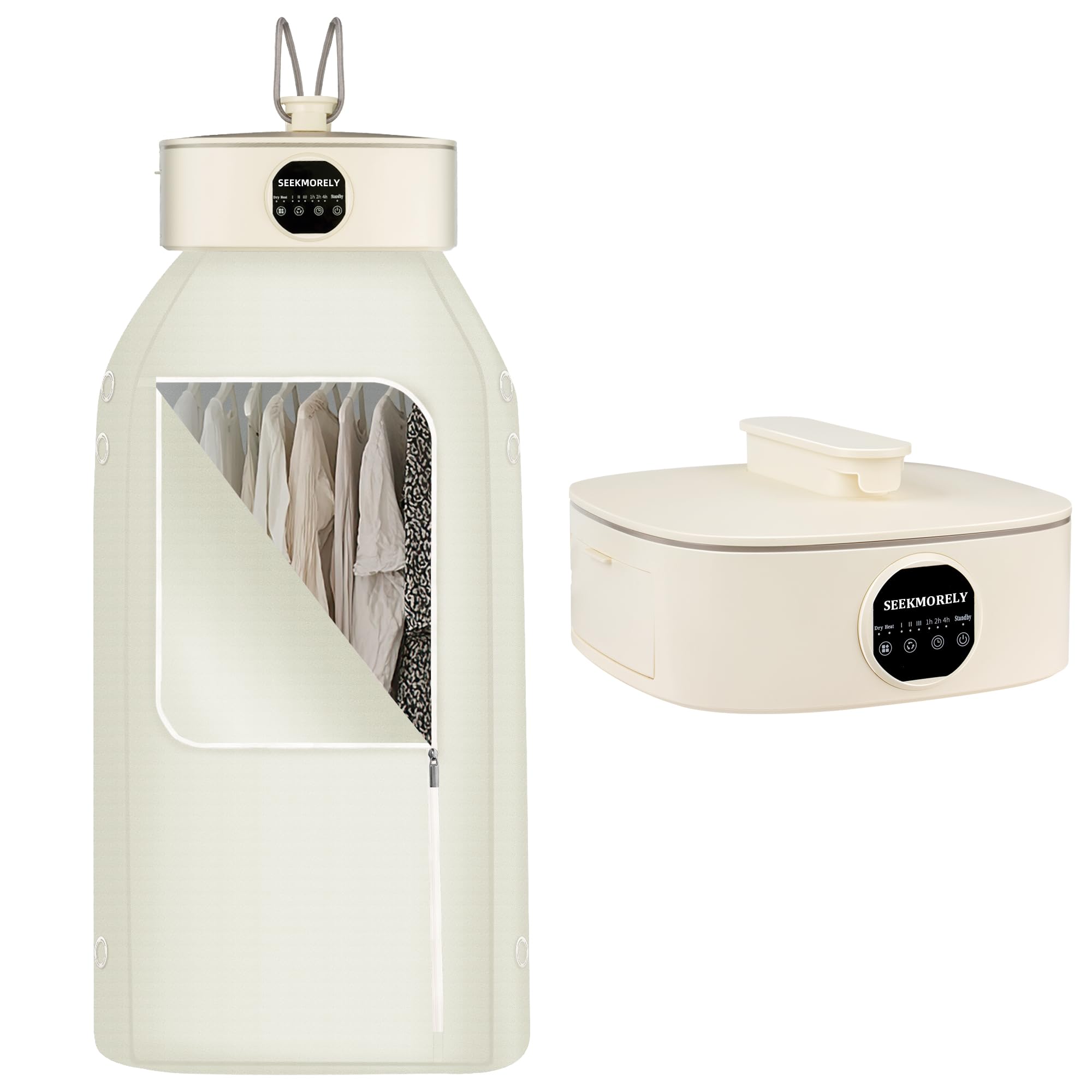Upgraded Portable Clothes Dryer - Heater 2-in-1, 15 Min Quick Drying - With Drying Bag - 130L Large Capacity - Timer - Foldable, Fast Drying and Everyday Clothing 
