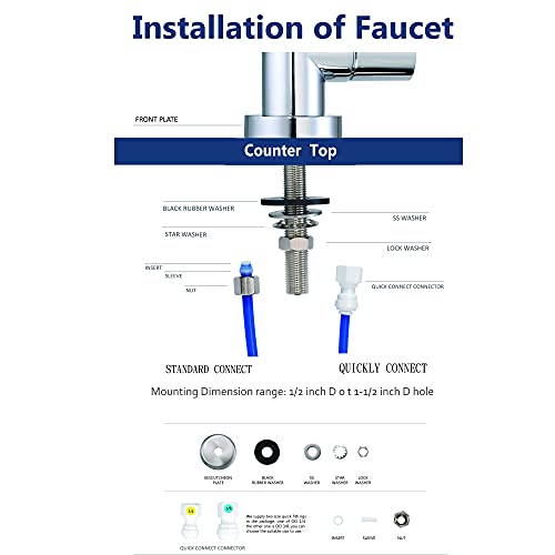 NSF Certification Lead-Free Water Filtration Reverse Osmosis Faucet Advanced RO Tap for Drinking, Kitchen Sink Cleaning | Safe, Healthier (Chrome) (Chrome)