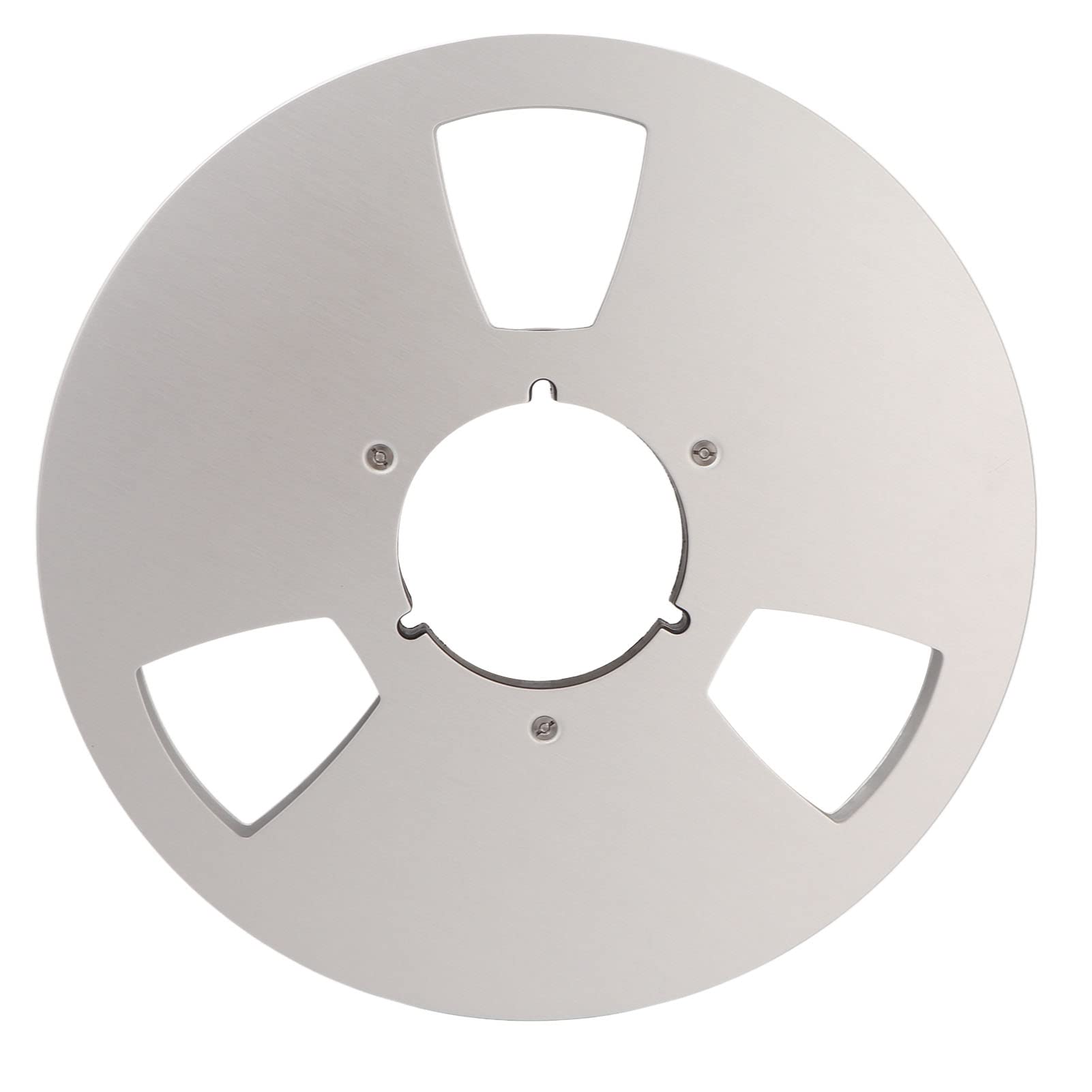 Recording Tape Reel, Sturdy Aluminum Alloy Bend Resistant 14 10 Inch Empty Tape Reel Empty Disc Opening Machine Parts for Reel Tape Recorder Accessory (Silver)