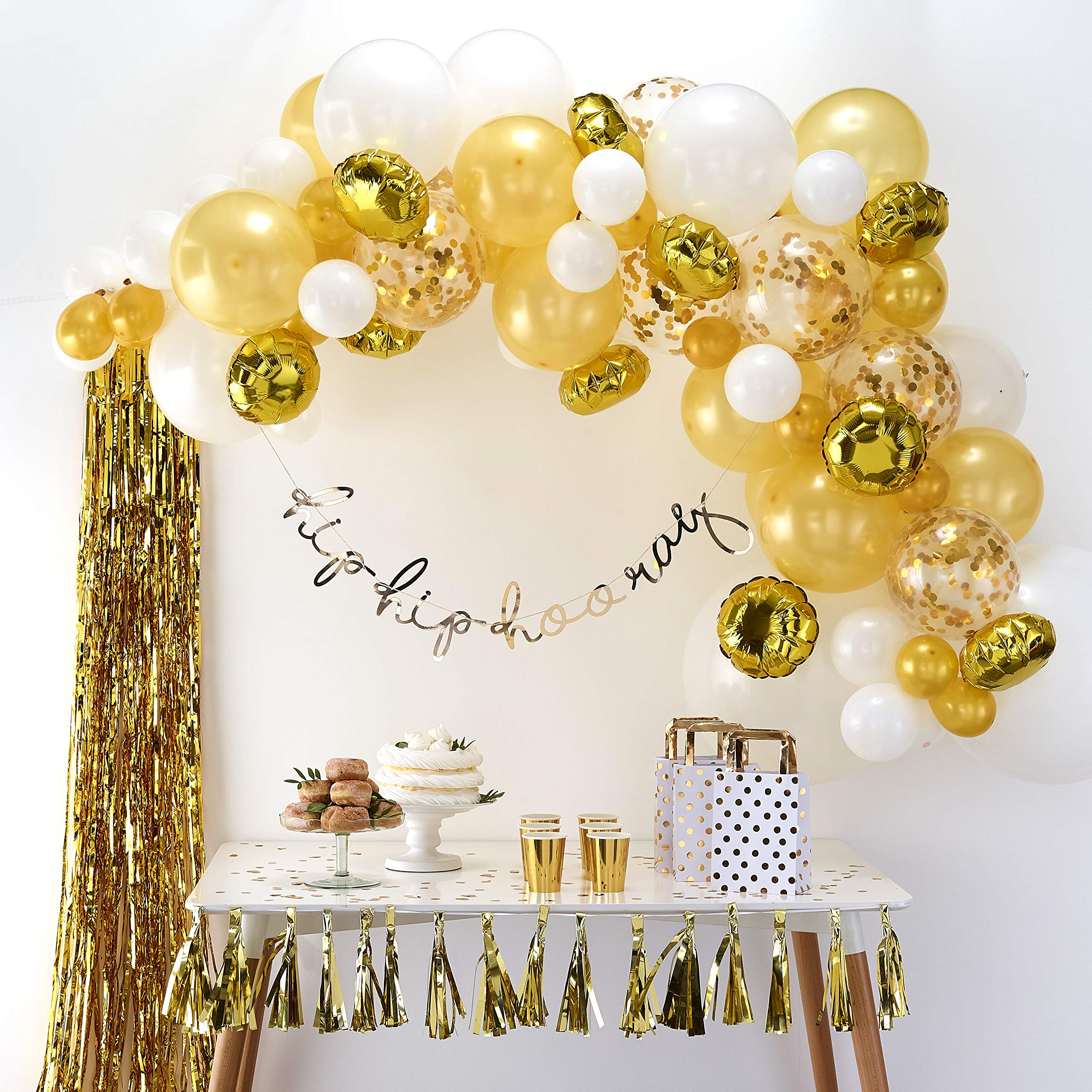 Ginger Ray Gold DIY Balloon Arch Kit Party Decorations 70 Assorted Pack