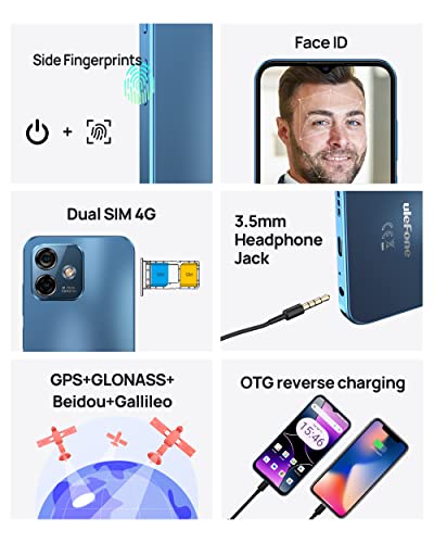 Ulefone Note 16 Pro Unlocked Cell Phone 16GB+256GB, 8-Core, 6.52" Display Smartphone Unlocked, Android 13, 50MP AI Camera Mobile Phone, 4400 mAh, Dual 4G LTE, Fingerprint Unlock, U.S. Version, Purple