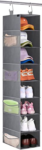 SLEEPING LAMB 8 Shelves Hanging Shoe Rack and 6 Tiers Oxford Over The Door Shoe Organizer