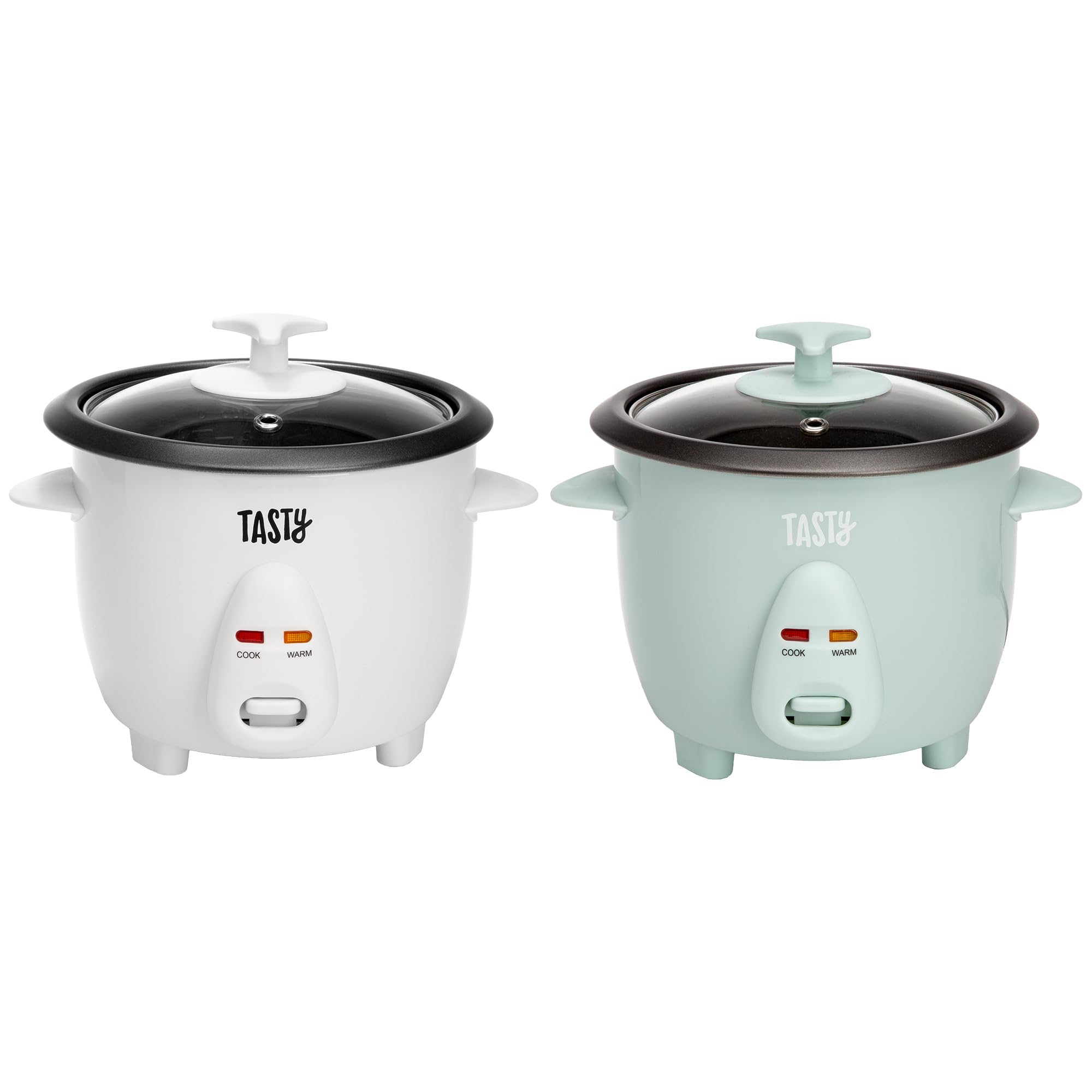 Tasty Mini Rice Cooker with Removable Nonstick Bowl and Auto Keep Warm Function, Great For Soups, Stews, Grains and Oats, 6 Cups Cooked (3 Cups Uncooked), 1.5-Quart, White