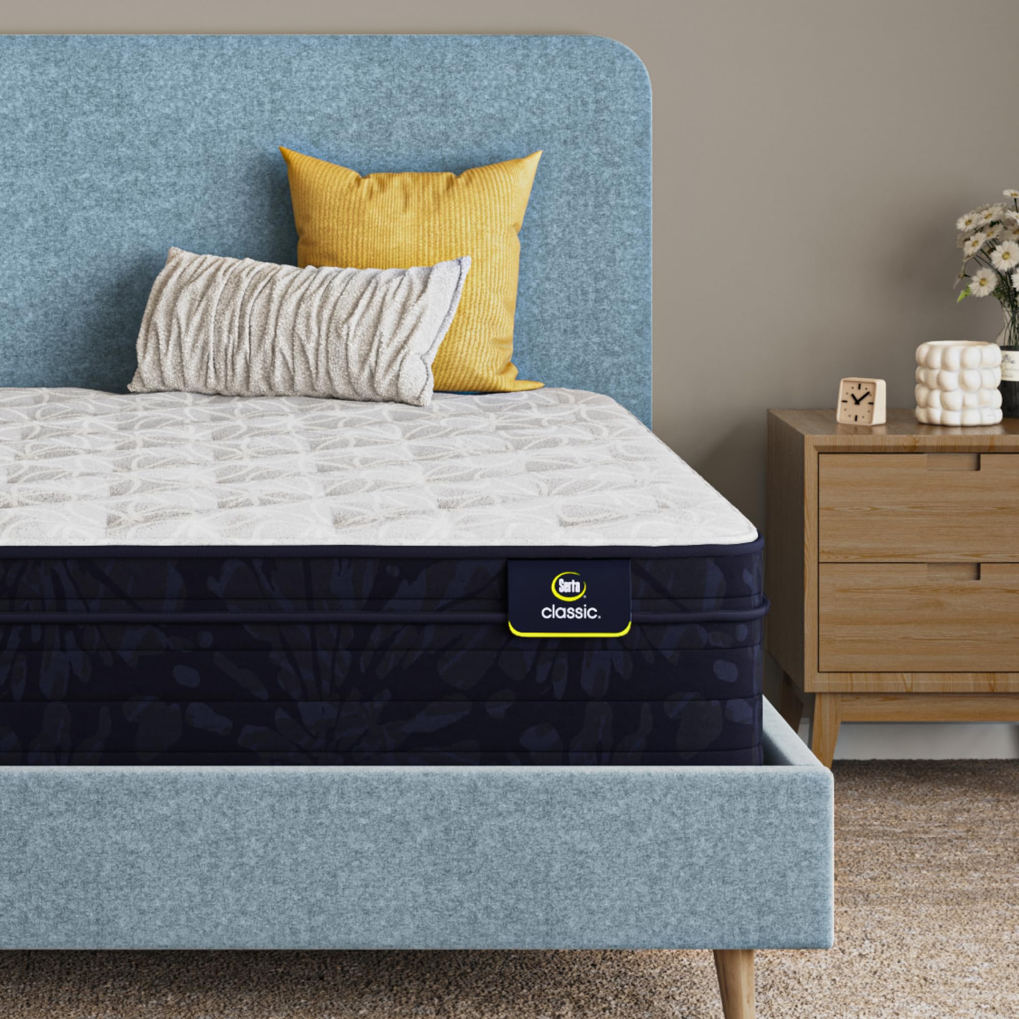 Serta Classic Clarks Hill 2.0, Plush Euro Top 12.5" Full Mattress, Zoned Support, Cooling, Breathable and Pressure Relieving - 100 Night Trial, CertiPUR-US Certified