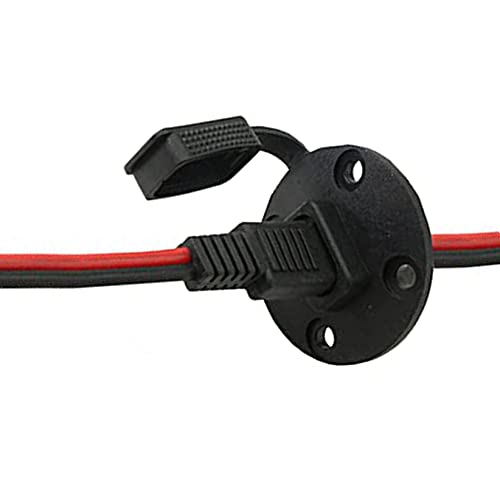 Meiyangjx 60cm 10 AWG SAE Connector, Solar Weatherproof SAE Socket Sidewall Port, SAE to SAE 2 Pin Quick Disconnect Panel Extension Cable(Without SAE Plug)