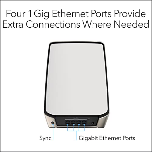 NETGEAR Orbi Tri-Band WiFi 6 Mesh Add-on Satellite (RBS860) - Works with Orbi RBR860S and RBK863S, Adds Coverage Up to 2,700 sq. ft., AX6000 (6Gbps)