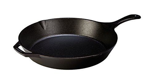 Lodge Seasoned Cast Iron Skillet with Hot - 12 inch Frying Pan with Silicone Hot Handle Holder (Black)