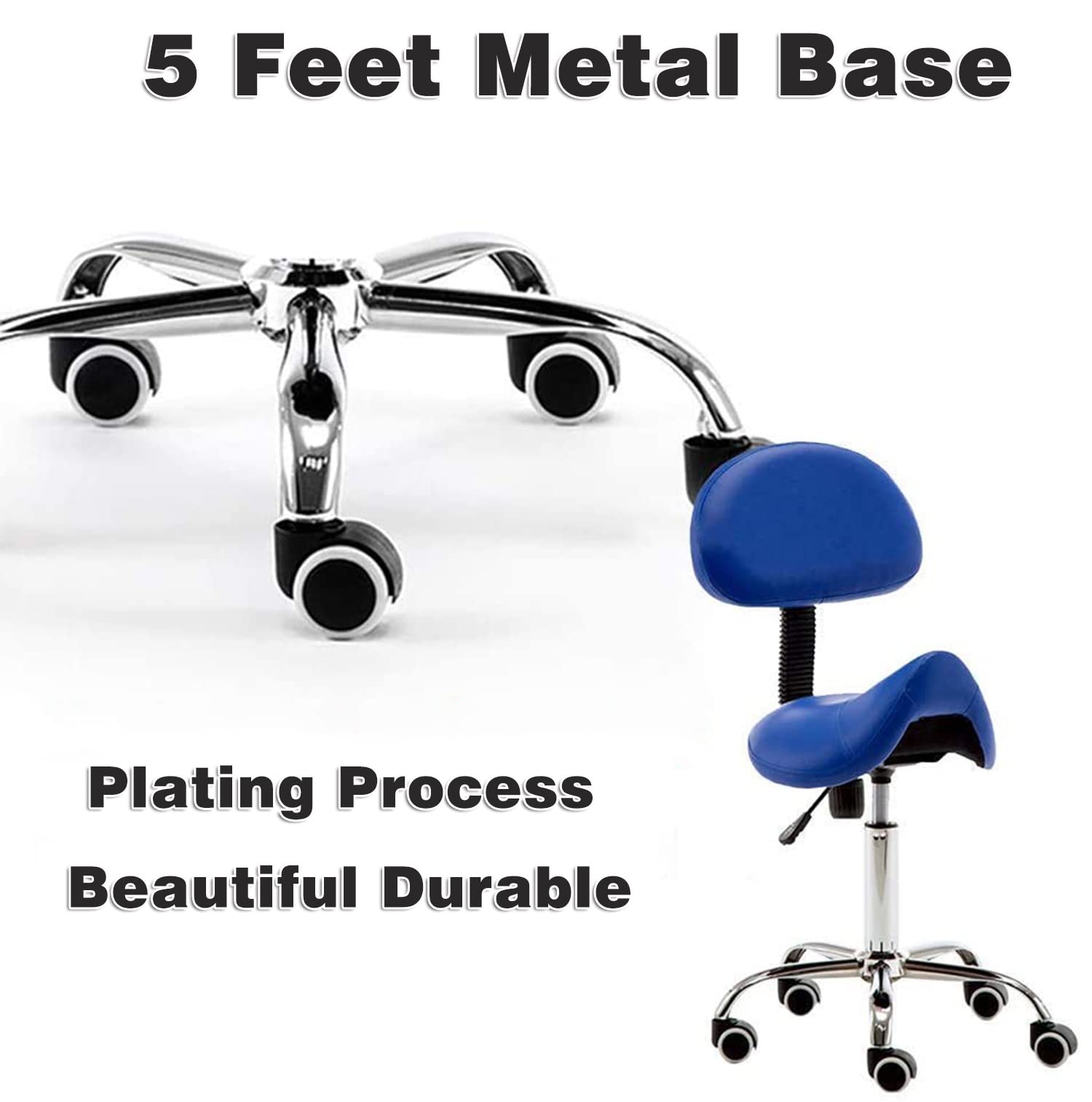 Professional Swive Saddle Stool Chairs,Adjustable Hight Ergonomic Rolling Salon Stool,for Medical Clinic Hospital Lab Pharmacy Studio Salon Workshop Home Office (with Backrest, Pink)