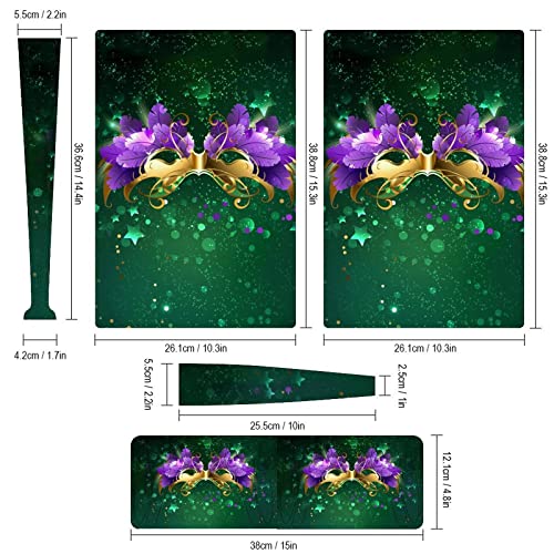 Mask on A Green Full Protective Skin Cover Design Wrap Decal Sticker Compatible with PS5 Digital Edition Console and Controller