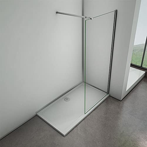 LukLoy Adjustable 700mm to 1200mm Telescopic Bar Support Bar Stabilizer Bracket for Walk in Shower Screen 6mm - 10mm Glass