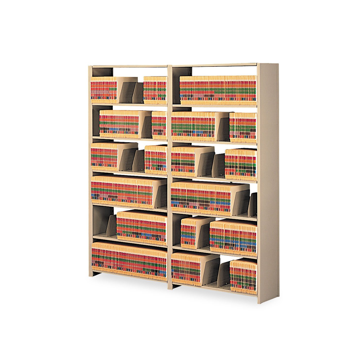 Tennsco 1276ACSD Snap-Together Six-Shelf Closed Add-On, Steel, 36w x 12d x 76h, Sand (TNN1276ACSD)