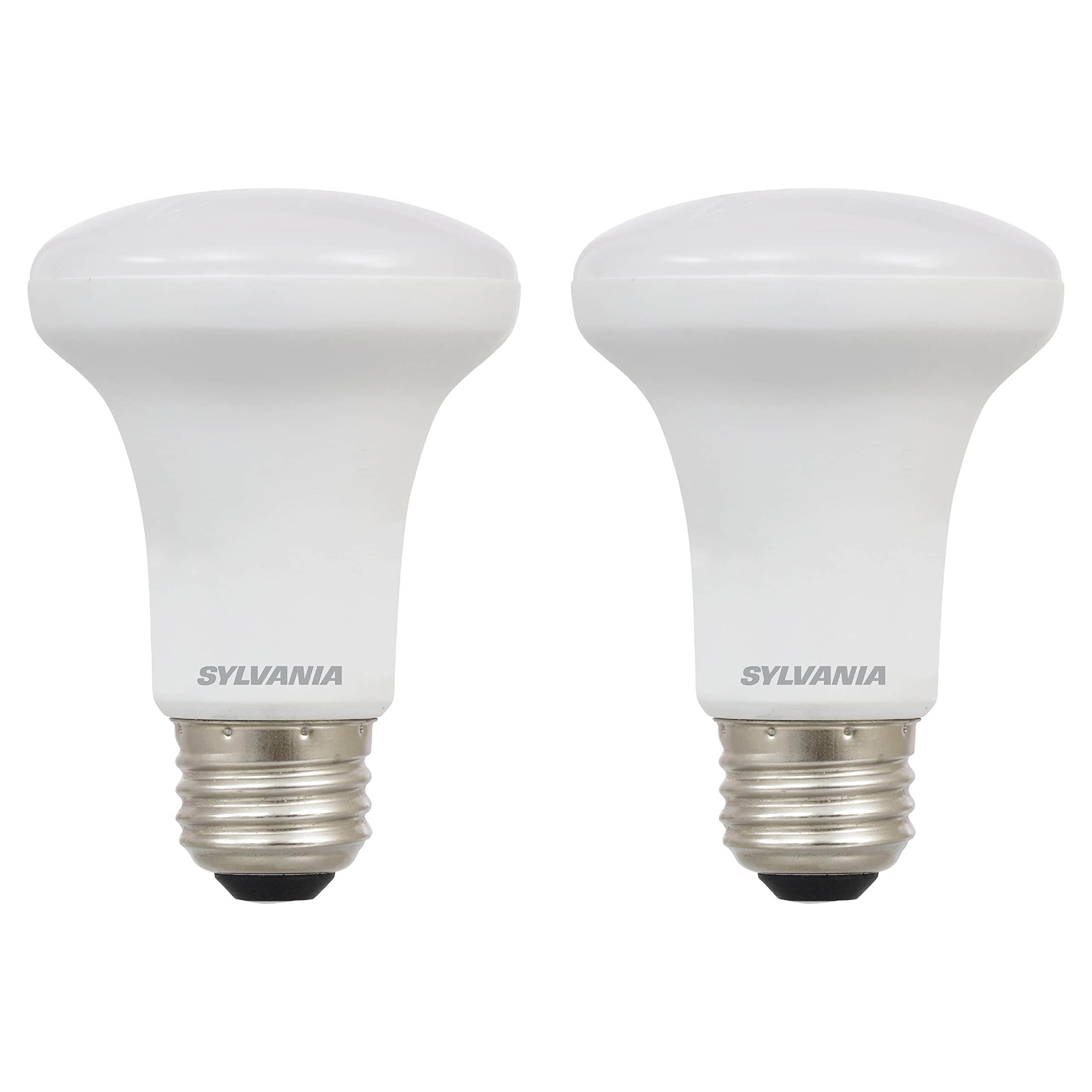 SYLVANIA LED Flood R20 Light Bulb, 50W=5W, 10 Year, 325 Lumens, E26 Medium Base, Dimmable, 2700K, Soft White - 2 Pack (73993)