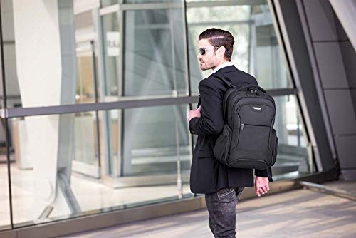 Targus Corporate Traveler Checkpoint-Friendly Professional Business Laptop Backpack with Protective Sleeve for 15.6-Inch Laptop, Black (CUCT02B)