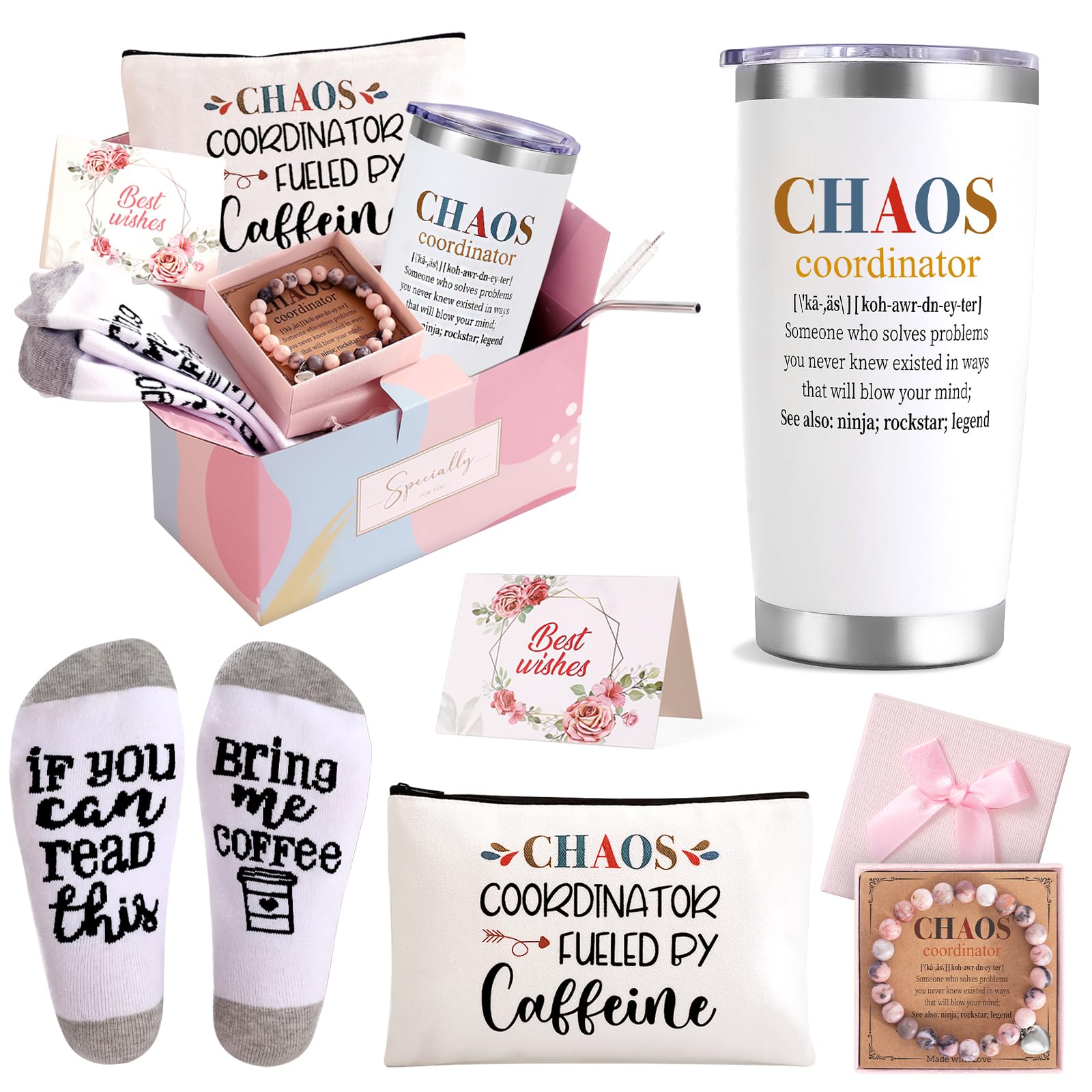 Thank You Gifts for Women, Chaos Coordinator Gifts for Coworker Bosses Day Employee Teacher Nurse Appreciation Gifts, Administrative Professional Day Gifts,Farewell Gifts, Christmas,Birthday Gifts