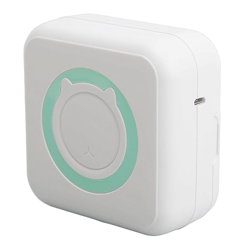 PSDLHMYQ Compact Pocket Thermal Printer Inkless Mini Bluetooth Printer for Photos Study Notes - Portable & Easy to Use Ecommerce (Green)