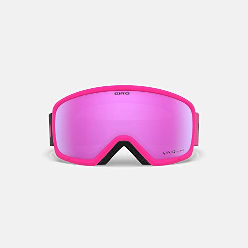 Giro Ringo Jr. Youth Snow Goggle - Pink Black Blocks Strap with Vivid Pink Lens