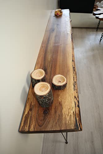 Live Edge Cherry Wood Naturally Form, Console Table 56" x 9" x 29.5" (Handmade)