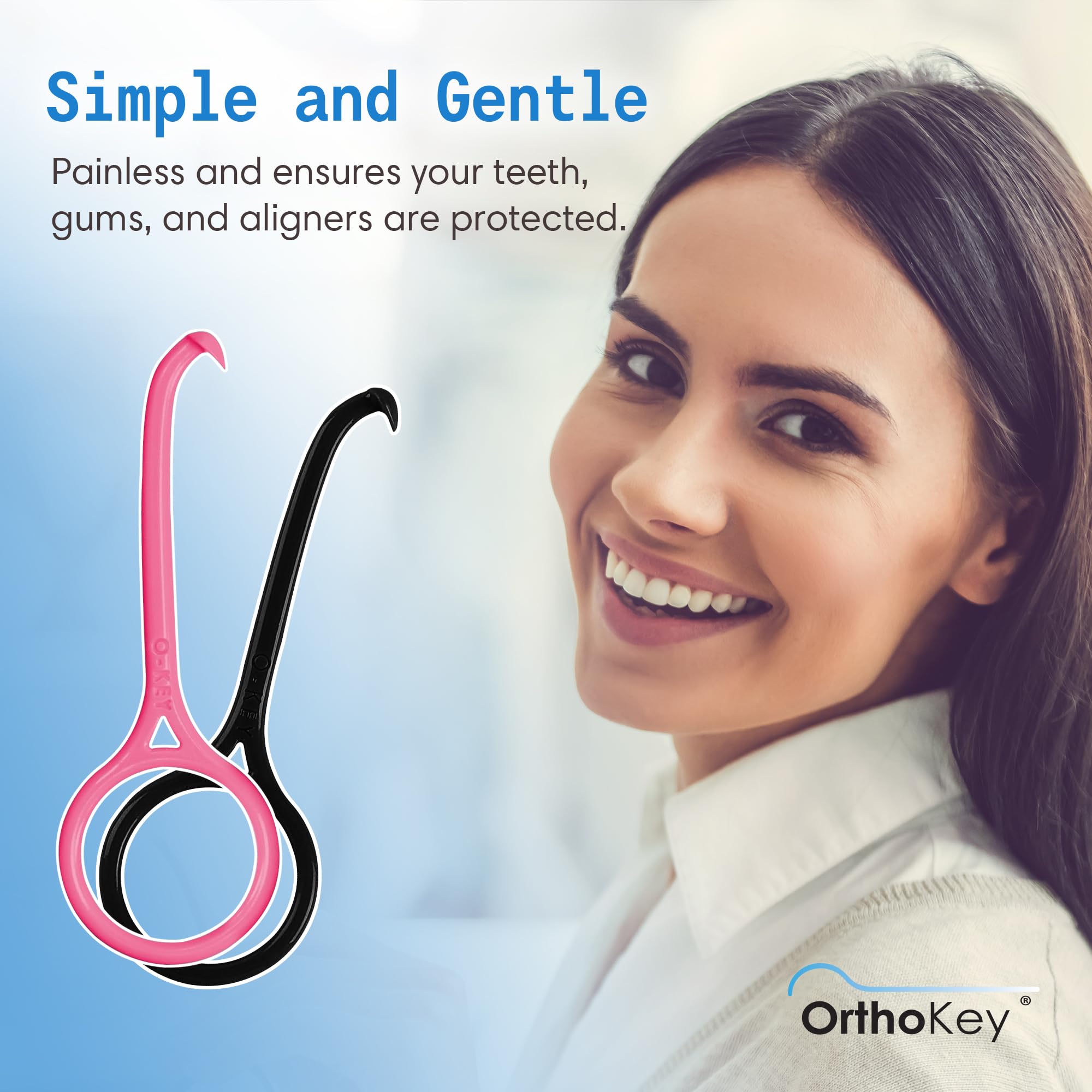 OrthoKey Clear Aligner Removal Tool for Teeth β Grabber Remover Tool for Invisible Removable Braces & Retainers β Fits Into a Dental Carrying or Aligner Case Cleaner β Small Size, Pink and Black