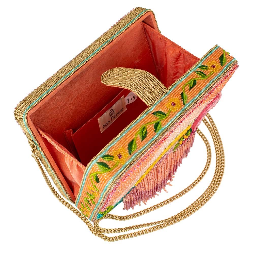 Mary Frances Pink Tropics Crossbody Flamingo Handbag, Multi