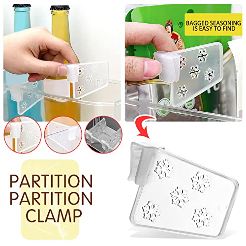 Plastic Refrigerator Dividers, 1 Pcs Adjustable -on Storage Box,Dresser Drawer Separators Tidy,Pantry - for Bedroom, Closet, Office, Dressing